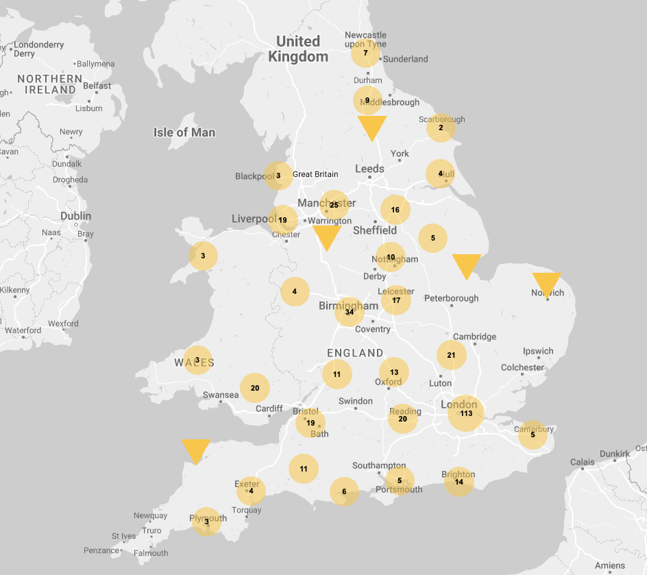 All construction projects' map | Willmott Dixon